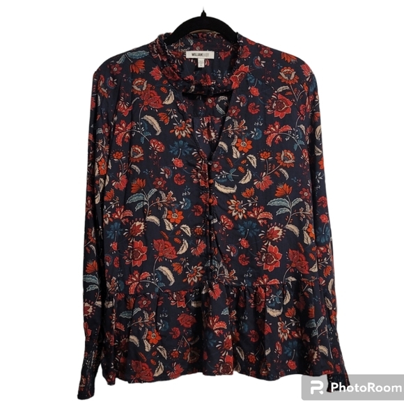 William Rast | Tops | William Rast Ramsey Blouse Womens Xl Indigo ...